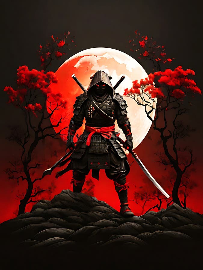 The Legendary Art and Mystique of the Ninja Stock Illustration ...