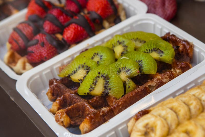 The Legendary Belgian "Gaufres De Lieges" Stock Image - Image of ...