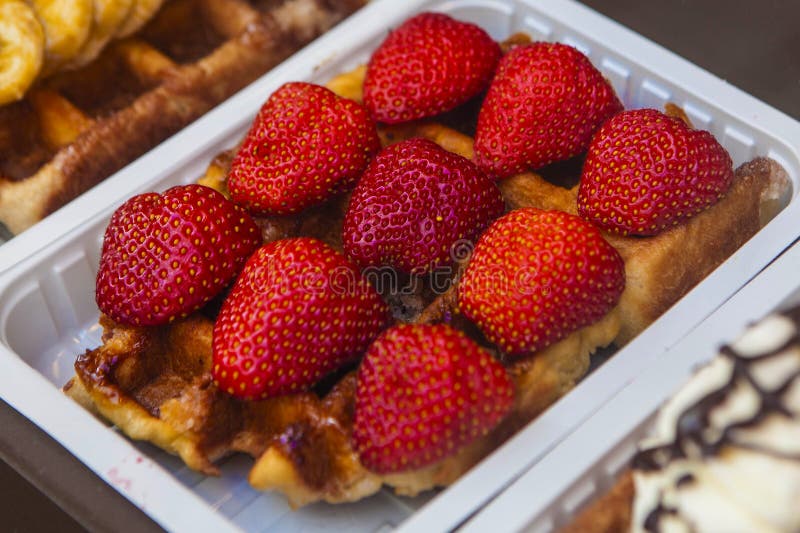 The Legendary Belgian "Gaufres De Lieges" Stock Image - Image of ...