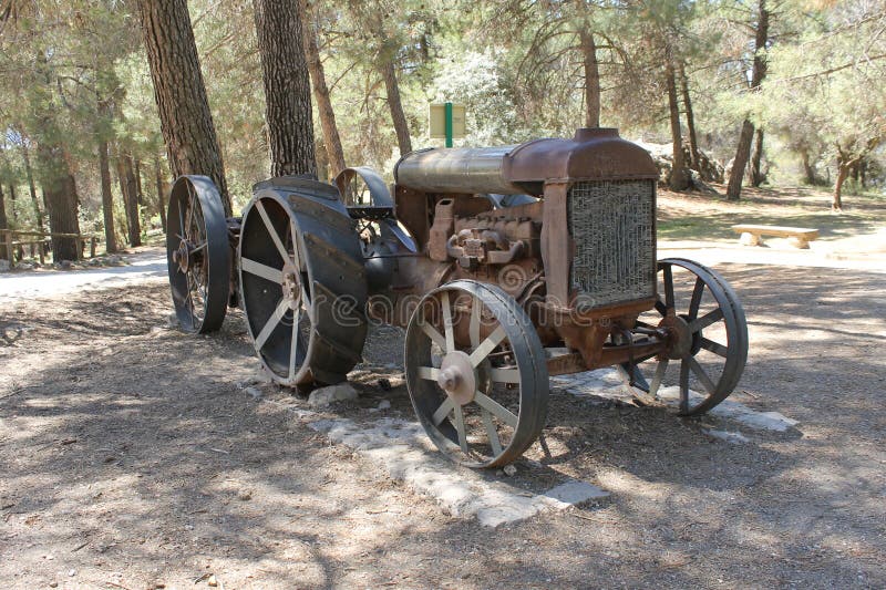 A Legendary Old Rusty Vintage Tractor for Farming. Stock Photo - Image ...