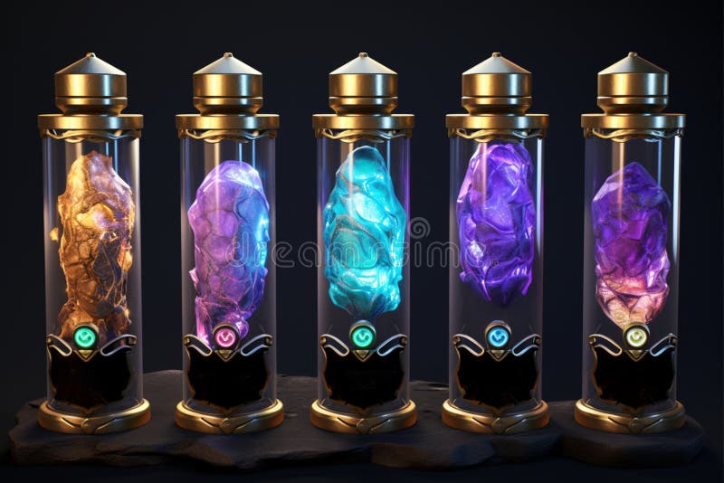 Legendary Potion for Balancing Dark and Light Magic -3D Render Stock ...
