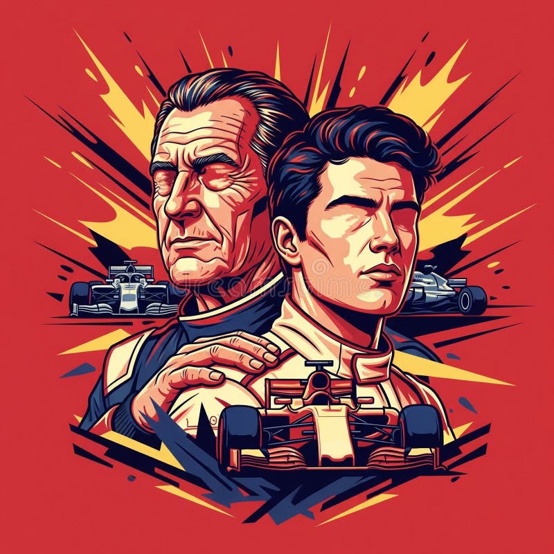 Legendary Racer with His Successor in the Circuit Stock Photo - Image ...