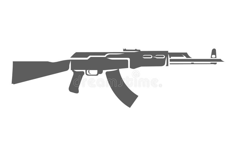Legendary Soviet Assault Rifle Vector Illustration. Automatic Rifle ...