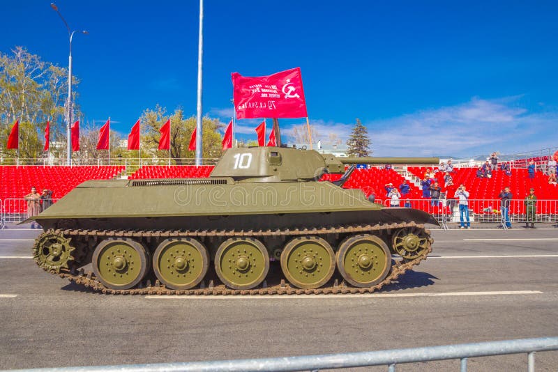 Soviet Medium Tank and People Editorial Stock Photo - Image of square ...
