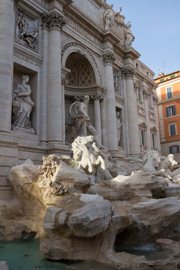 The Legendary Trevi Fountain in Rome Editorial Stock Image - Image of ...