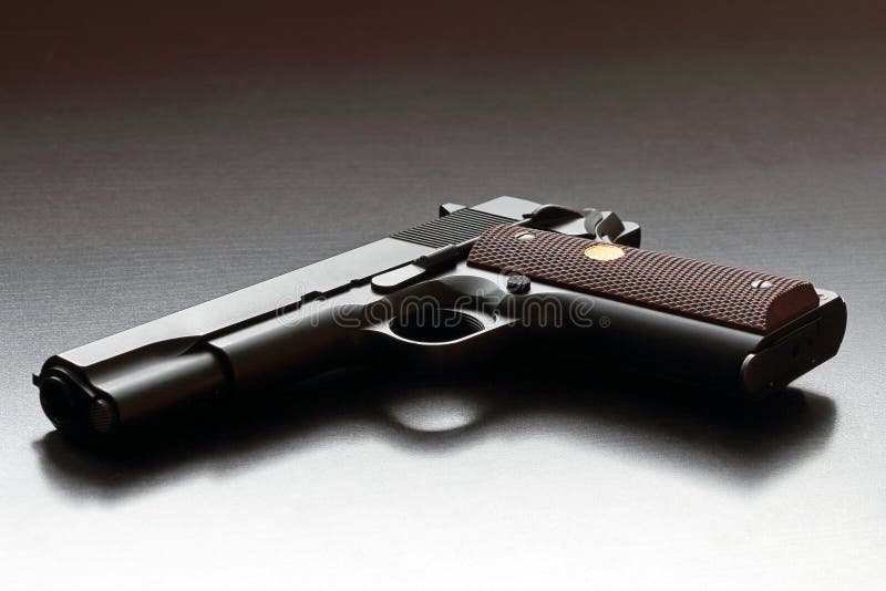 Legendary US .45 Caliber Handgun. Stock Image - Image of handgun ...
