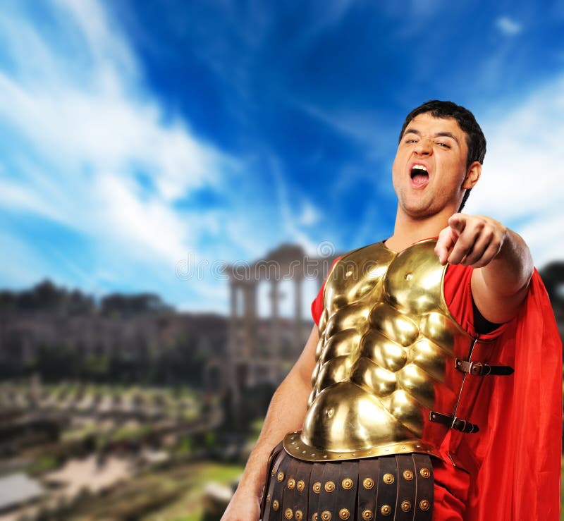 Angry Roman Legionary Soldier Stock Image - Image of fighter, italy ...