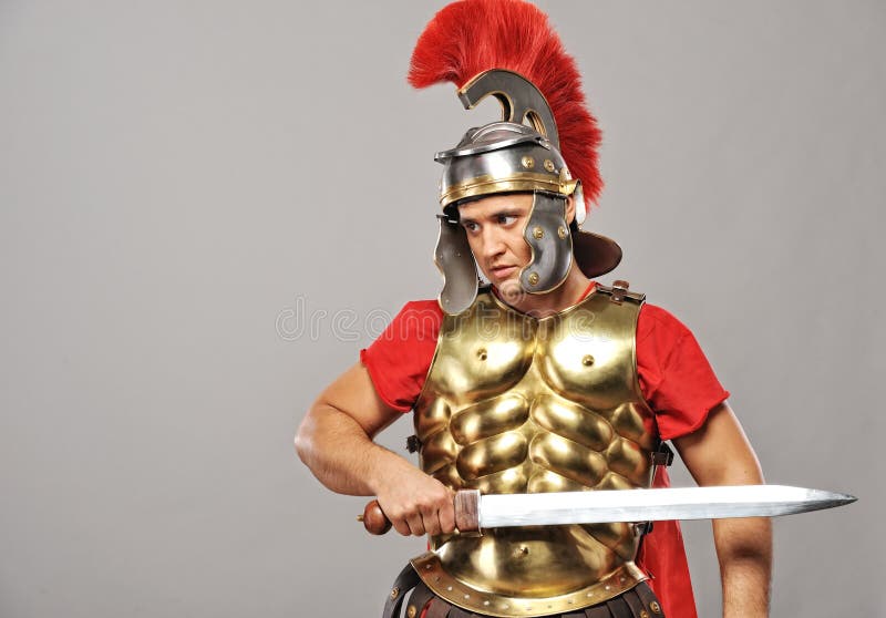 Roman Soldier Behind Shield Stock Image - Image of cover, scutum: 10292921
