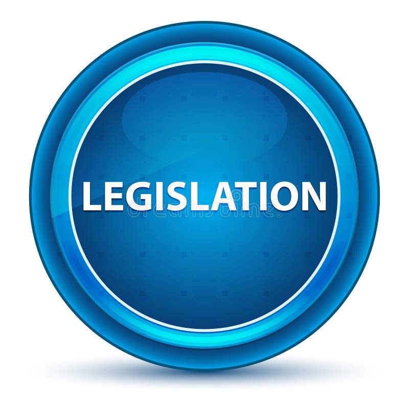 Legislation Eyeball Blue Round Button Stock Illustration - Illustration ...