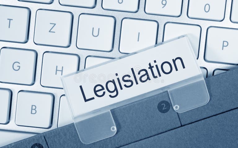 Legislation Folder on Computer Keyboard Stock Image - Image of ...