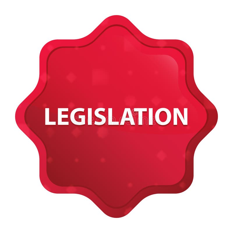 Legislation Misty Rose Red Starburst Sticker Button Stock Illustration ...