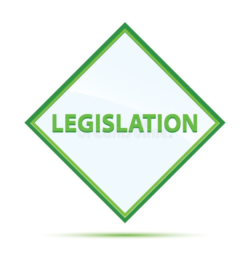 Legislation Modern Abstract Green Diamond Button Stock Illustration ...