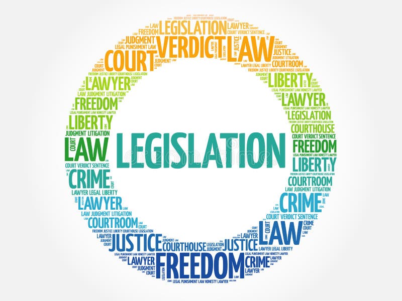 Legislation word cloud stock illustration. Illustration of gavel ...