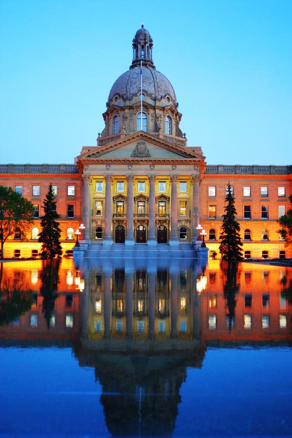Legislative Building Nightshot Stock Image - Image of reflecting ...