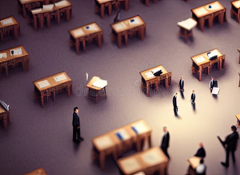 Legislators Fictional Work Enviroment Scene. Stock Illustration ...