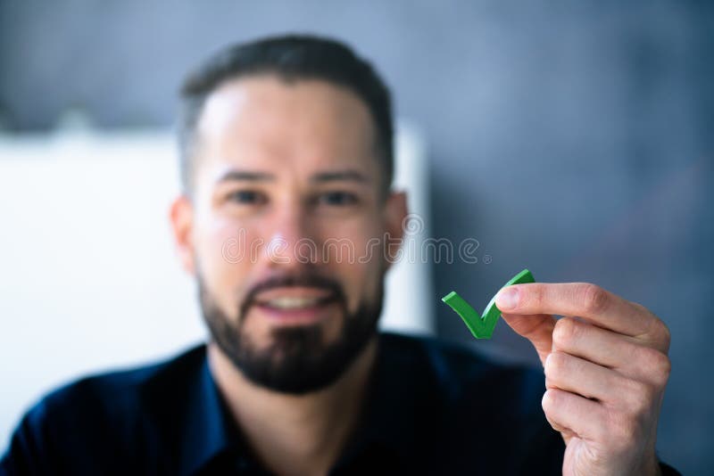 Legitimate Correct Answer - Appropriate Green Check Stock Photo - Image ...