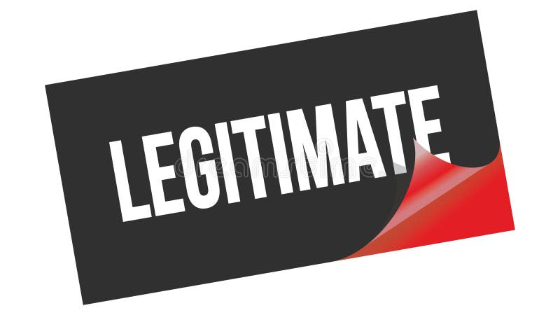 LEGITIMATE Text on Black Red Sticker Stamp Stock Illustration ...