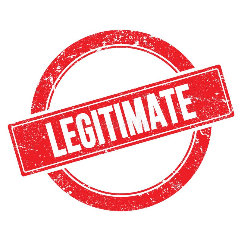 LEGITIMATE Text on Red Grungy Round Stamp Stock Illustration ...