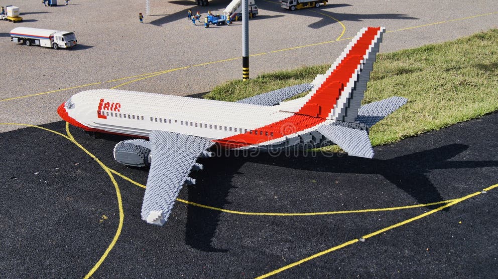 Lego Airplane on the Runway Editorial Stock Image - Image of flying ...