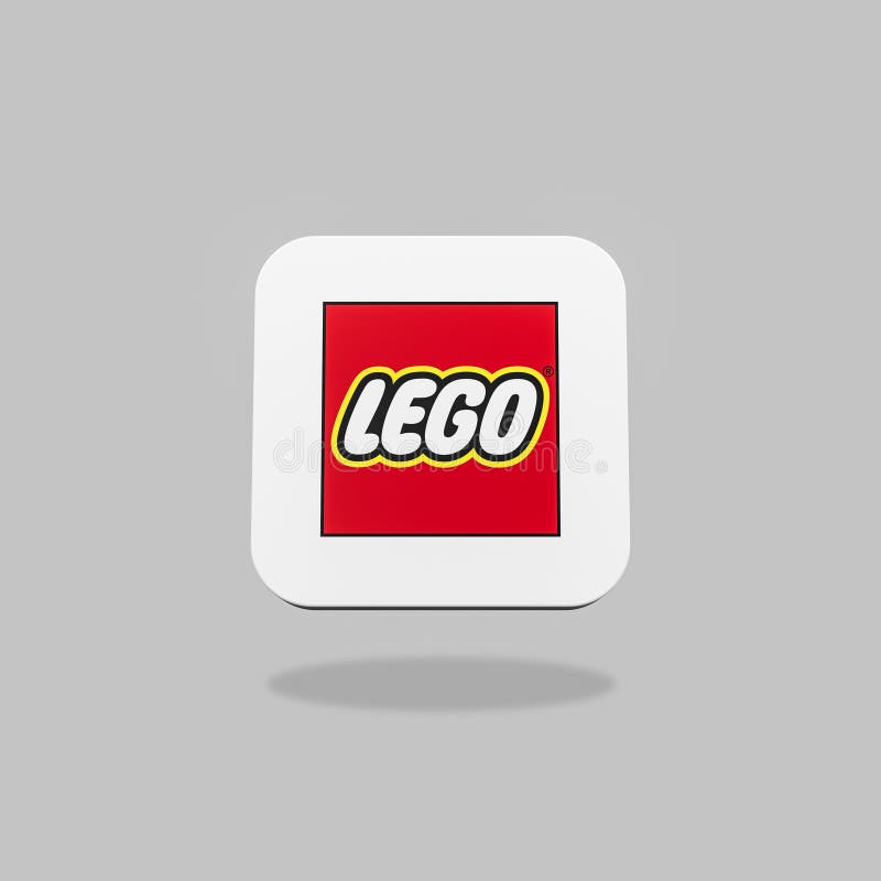 Lego App Icon on Flat Gray Background Editorial Stock Image ...