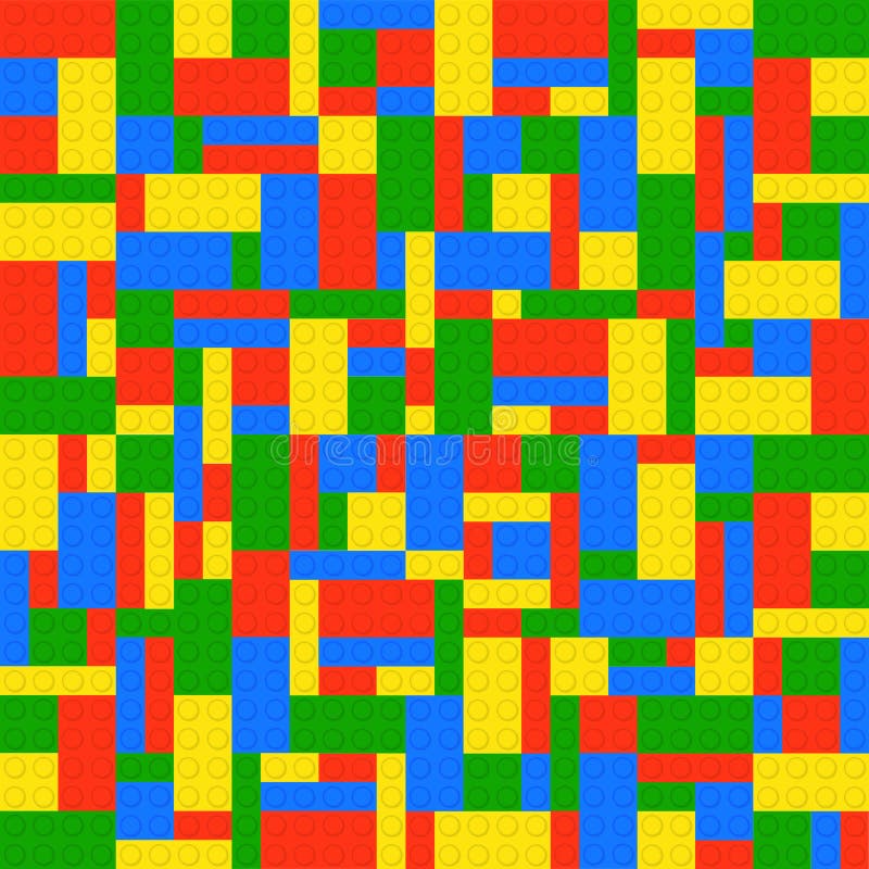 Colourful Lego Block Pattern, Vector Illustration Stock Vector ...