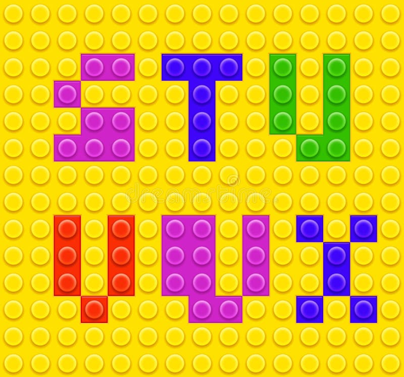 Lego blocks alphabet 4 stock vector. Illustration of create - 28009229