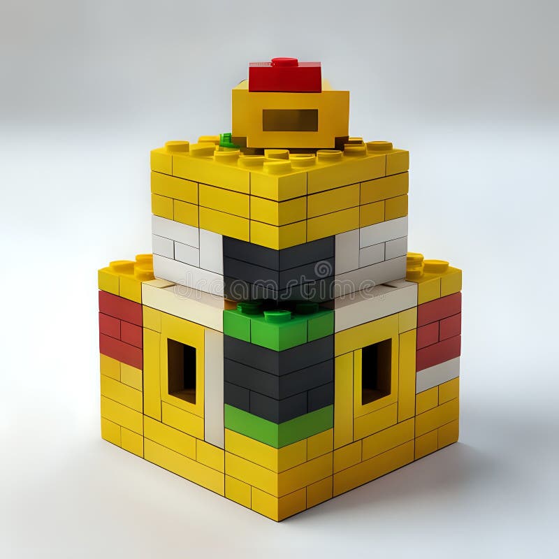 Lego Blocks To Be Assembled To Build a House, 3d Render - Generated by ...
