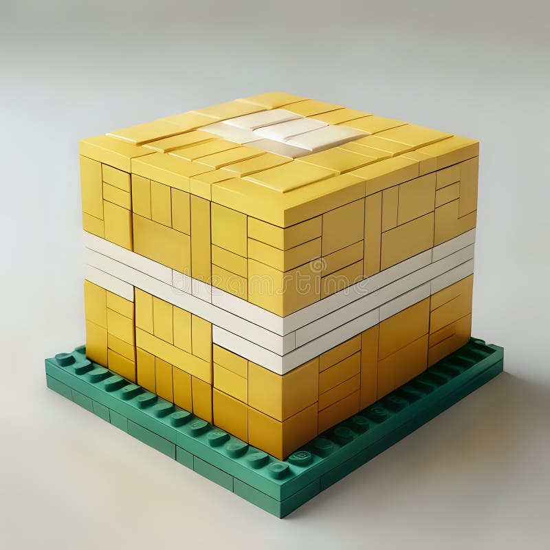 Lego Blocks To Be Assembled To Build a House, 3d Render - Generated by ...