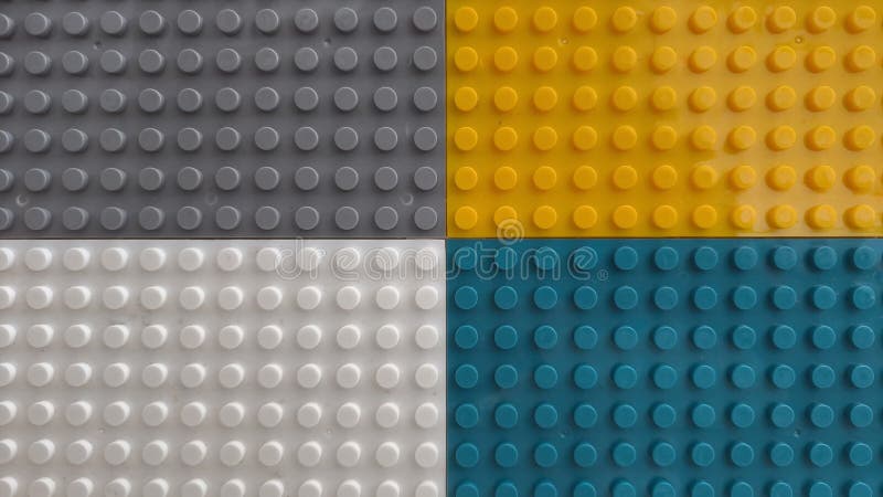 Lego Board for Children To Play with Four Colors? Stock Photo - Image ...