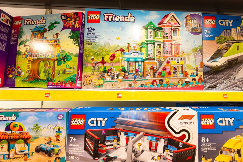 Lego boxes in toy store editorial photo. Image of creative - 375651876