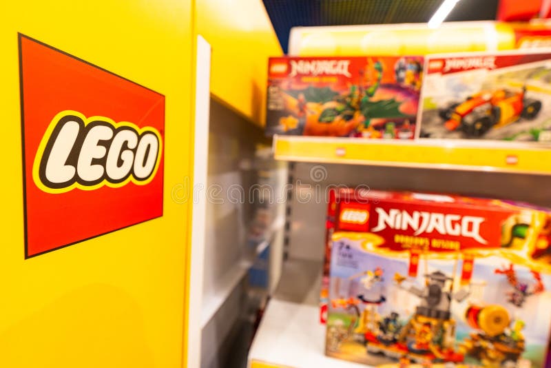 Lego boxes in toy store editorial stock photo. Image of city - 375651963