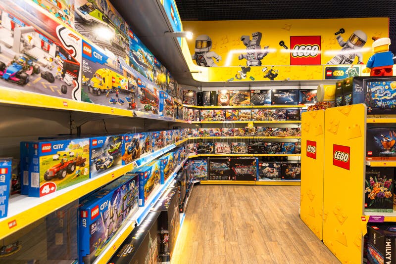 Lego boxes in toy store editorial stock image. Image of friends - 375654664