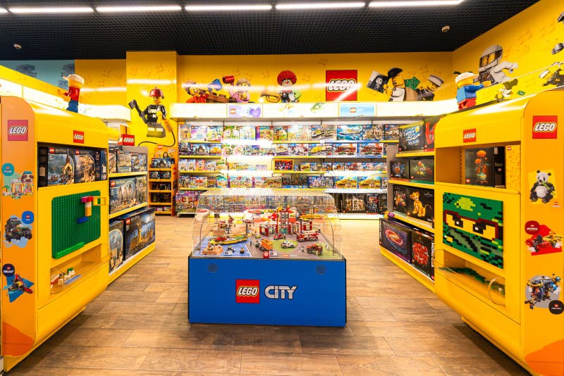 Lego boxes in toy store editorial stock photo. Image of indoor - 375654683