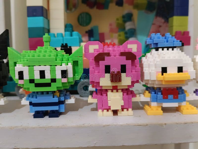 Lego Bricks Arrangement Forms Cute and Adorable Characters Stock Image ...