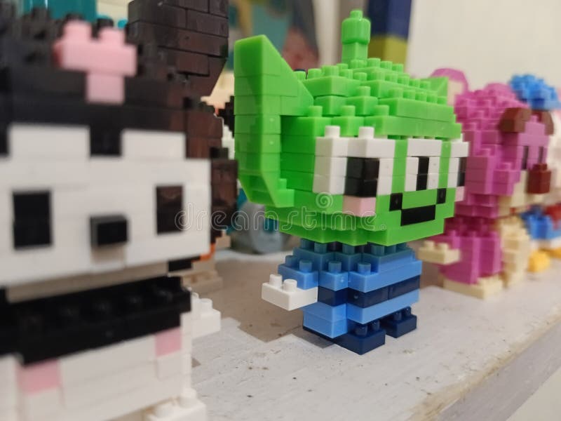 Lego Bricks Arrangement Forms Cute and Adorable Characters Stock Image ...