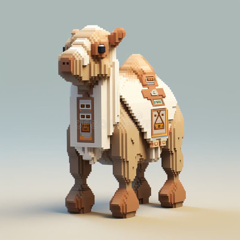 Lego Camel: a Rustic Futuristic Dreamlike Fantasy Creature Stock ...