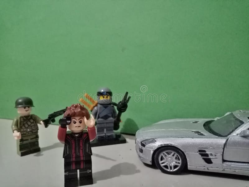 Lego caught stealing a car editorial stock image. Image of screenshot ...