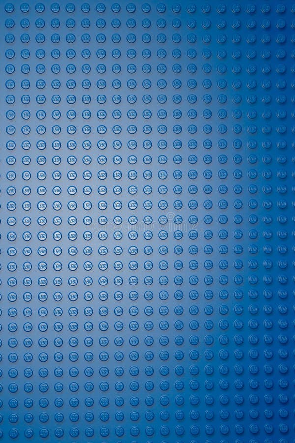 LEGO Classic Blue Baseplate Background Editorial Stock Photo - Image of ...