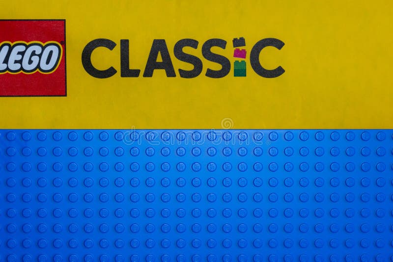 LEGO Classic Blue Baseplate in Package Editorial Photography - Image of ...