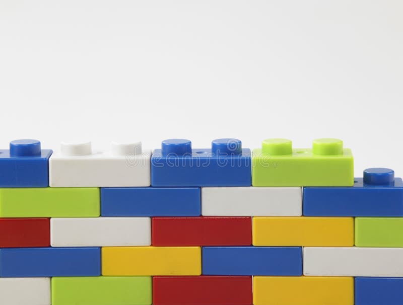 Pared de ladrillo de Lego imagen editorial. Imagen de tiro - 27882490