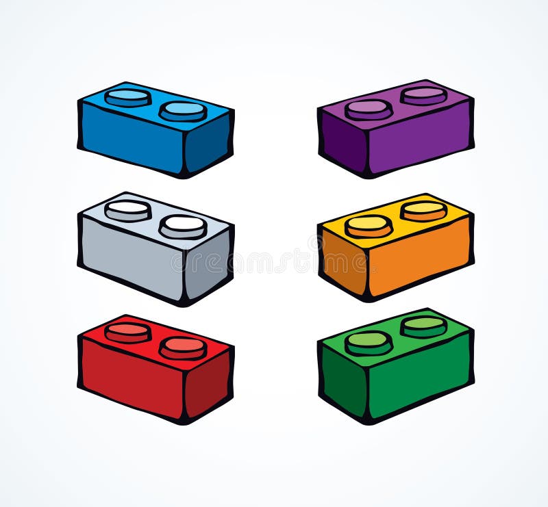 Lego. dibujo vectorial stock de ilustración. Ilustración de conecte ...