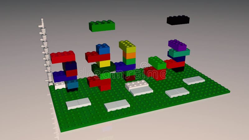 Lego Graph 3D animation stock footage. Video of writing - 343340764