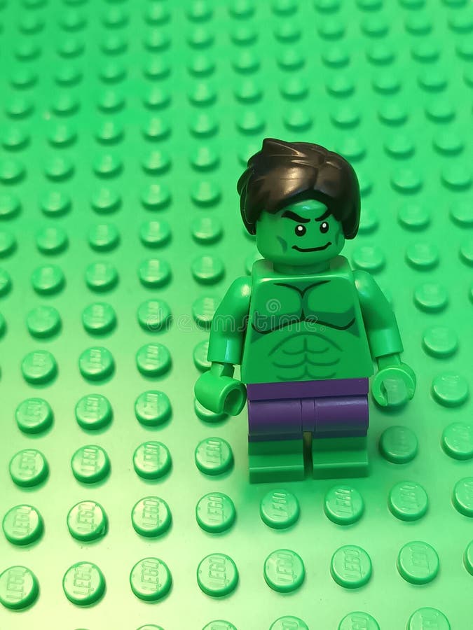 Lego Hulk Toy on Green Platform Editorial Stock Photo - Image of model ...