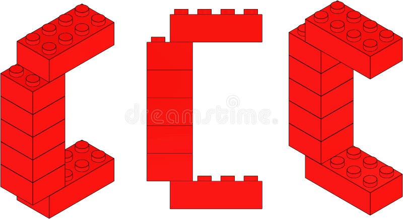 Letter C from the Constructor Stock Illustration - Illustration of ...