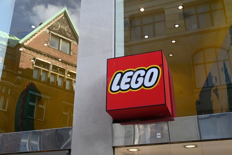 The Lego Logo on the Lego Store Copenhagen Editorial Photography ...