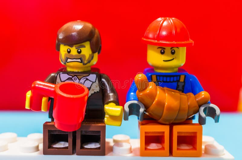 Two Lego Figurines Having a Break Editorial Stock Image - Image of ...