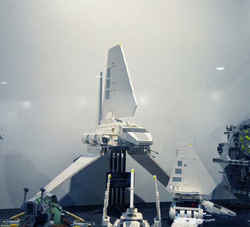 Alcobendas, Spain. October 18, 2018: Lego Model of a Lambda Class T-4a ...