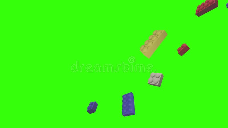 Lego Pieces Animation on Green Screen Chroma Key, Graphic Source ...