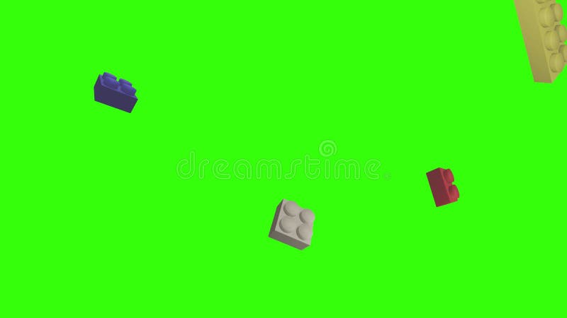 Lego Pieces Animation on Green Screen Chroma Key, Graphic Source ...