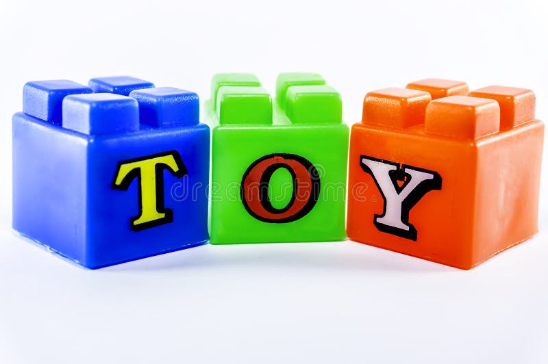 Lego Plastic Building Blocks on White Background Stock Image - Image of ...
